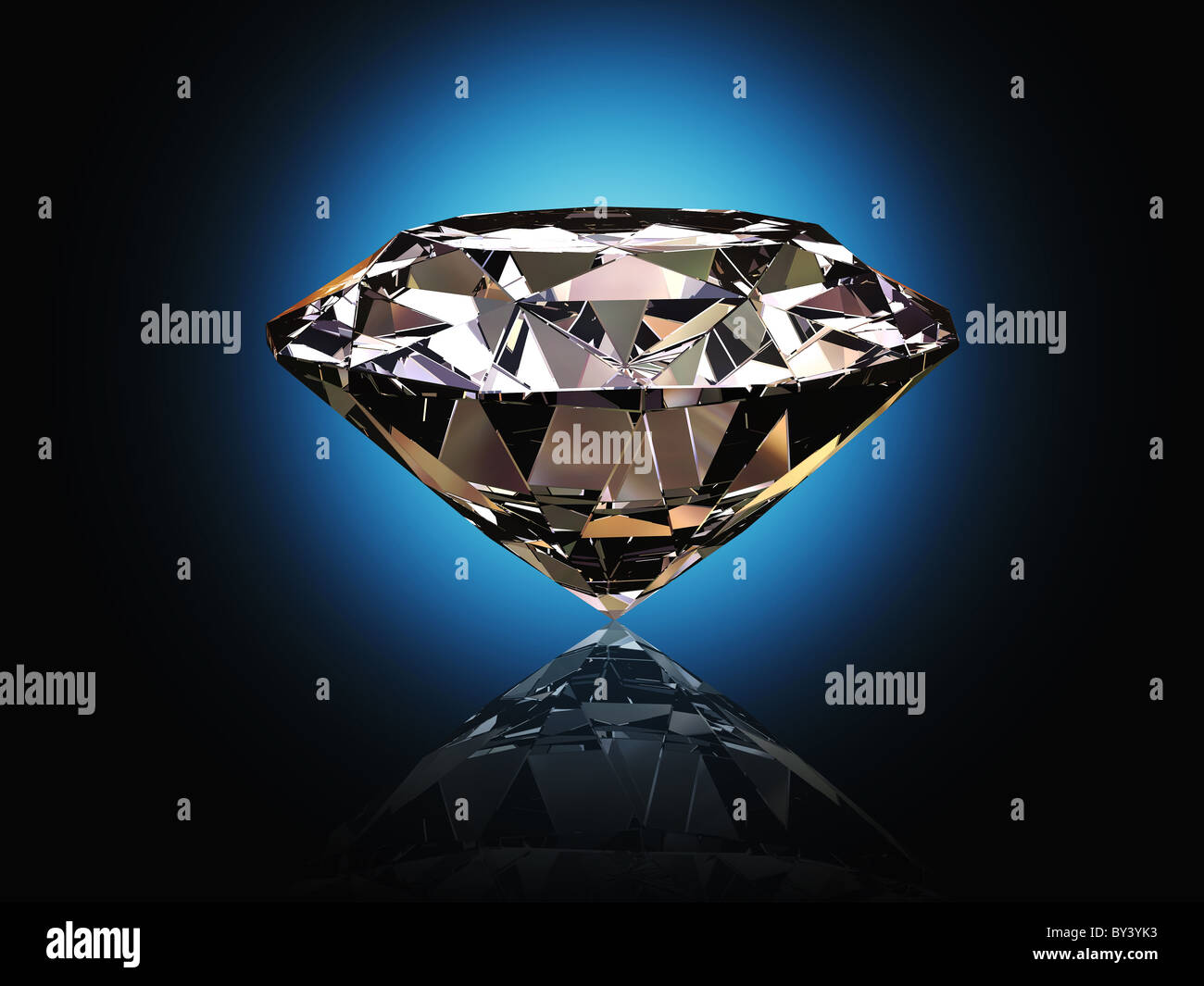 nice 3d image of classic diamond blue background Stock Photo - Alamy