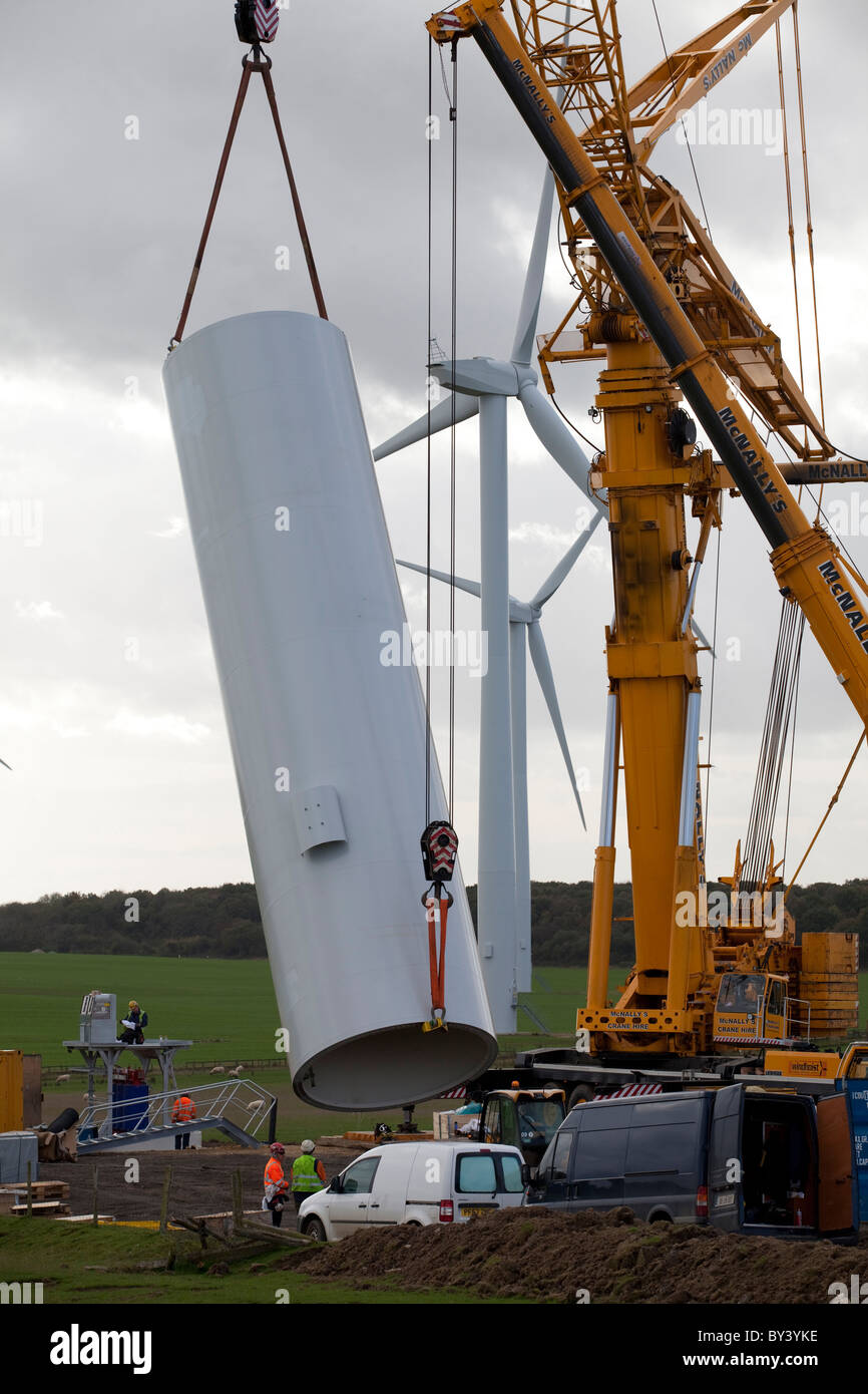 Construction wind turbine farm butterwick hi-res stock photography and ...