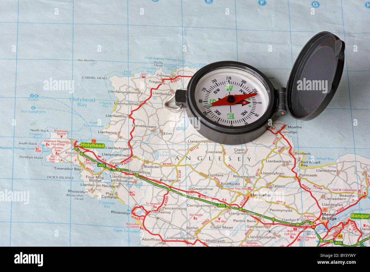 Map of anglesey hi-res stock photography and images - Alamy