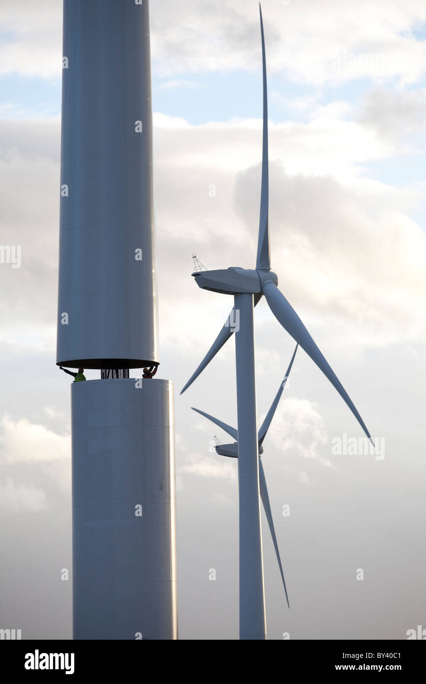 Oct 2010 Butterwick Moor Co Durham - construction of wind turbines at ...