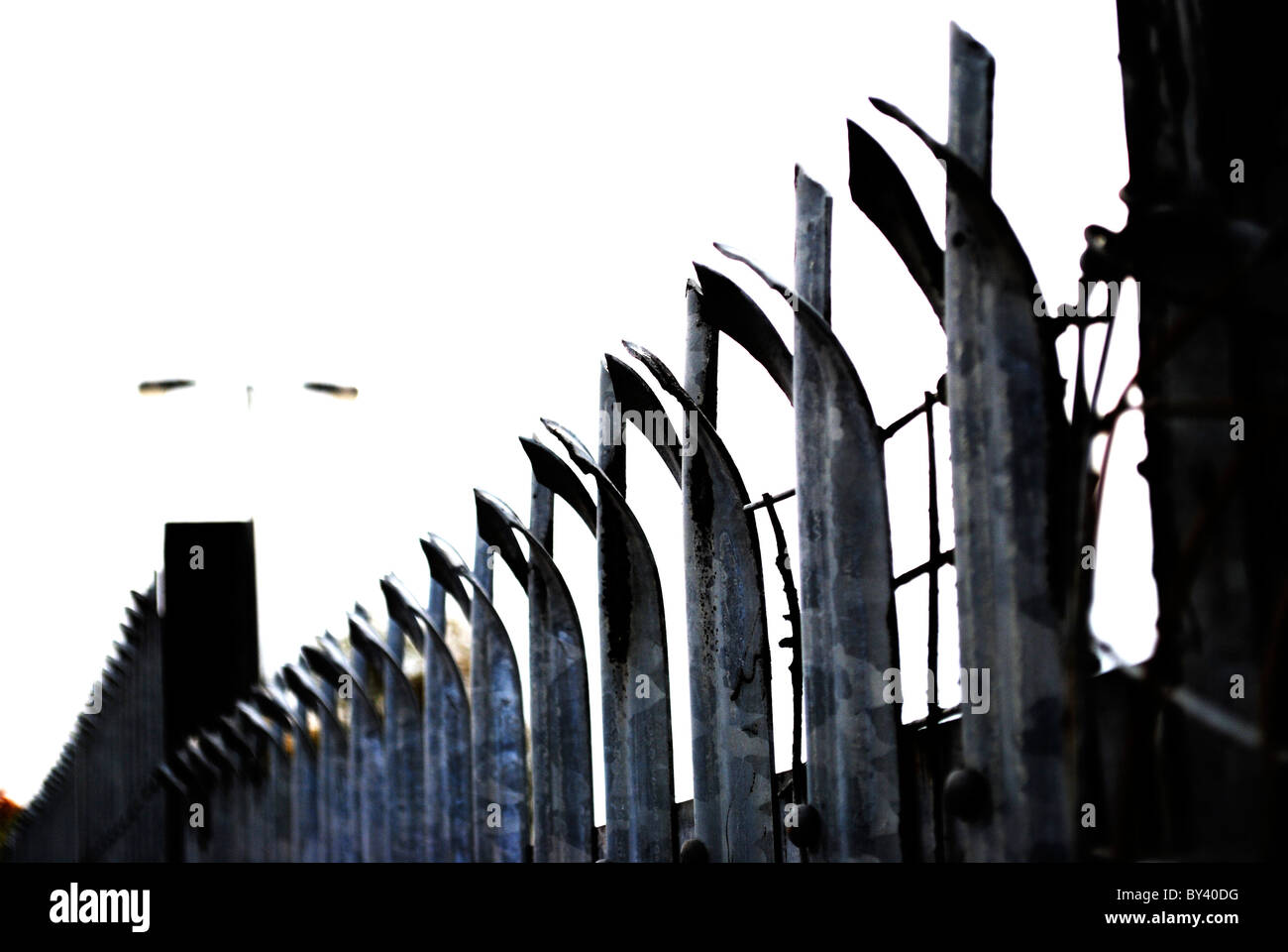 Abstract angle of a fence Stock Photo - Alamy
