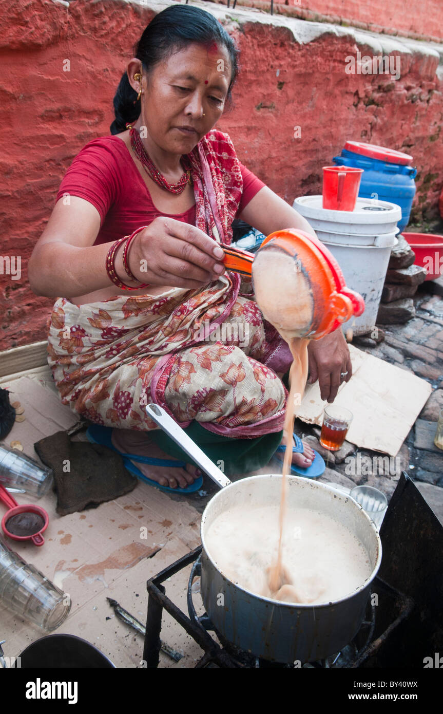 Tea vendor in kathmandu hi-res stock photography and images - Alamy
