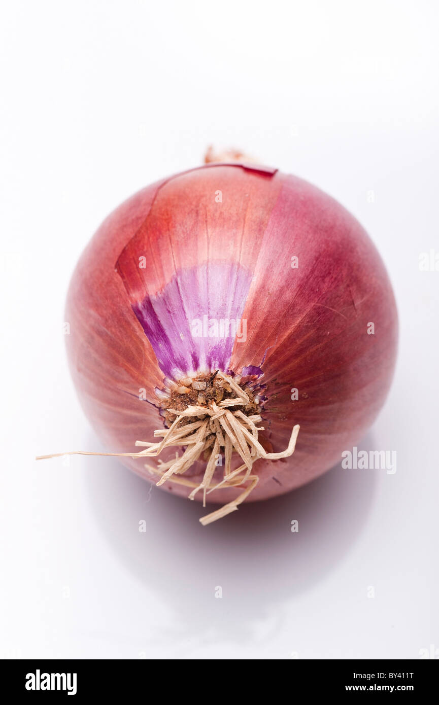 Whole red (Purple) onion on white Background Stock Photo - Alamy