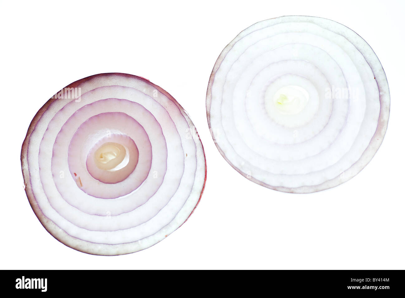 Cut Purple (red) onion on white Background Stock Photo - Alamy