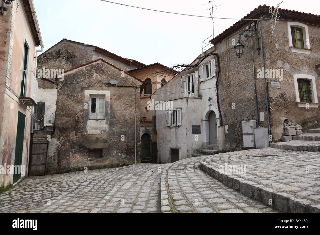 streetview of maratea town italy Stock Photo - Alamy