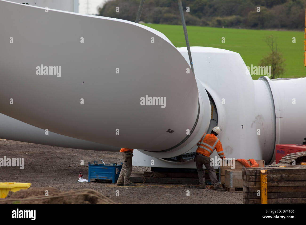 Oct 2010 Butterwick Moor Co Durham - construction of wind turbines at ...