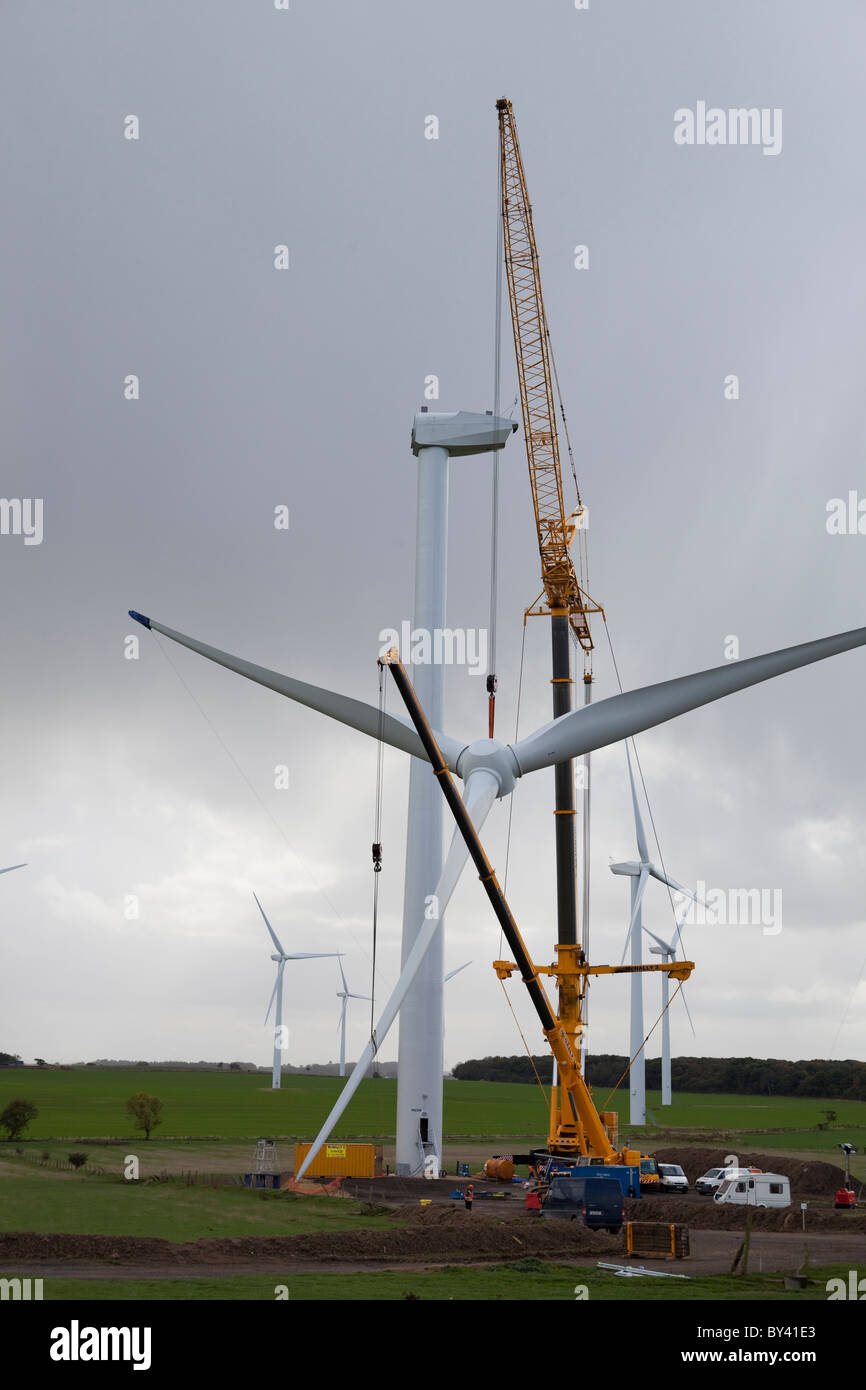 Oct 2010 Butterwick Moor Co Durham - construction of wind turbines at ...