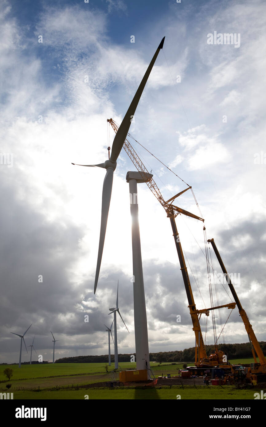 Oct 2010 Butterwick Moor Co Durham - construction of wind turbines at ...