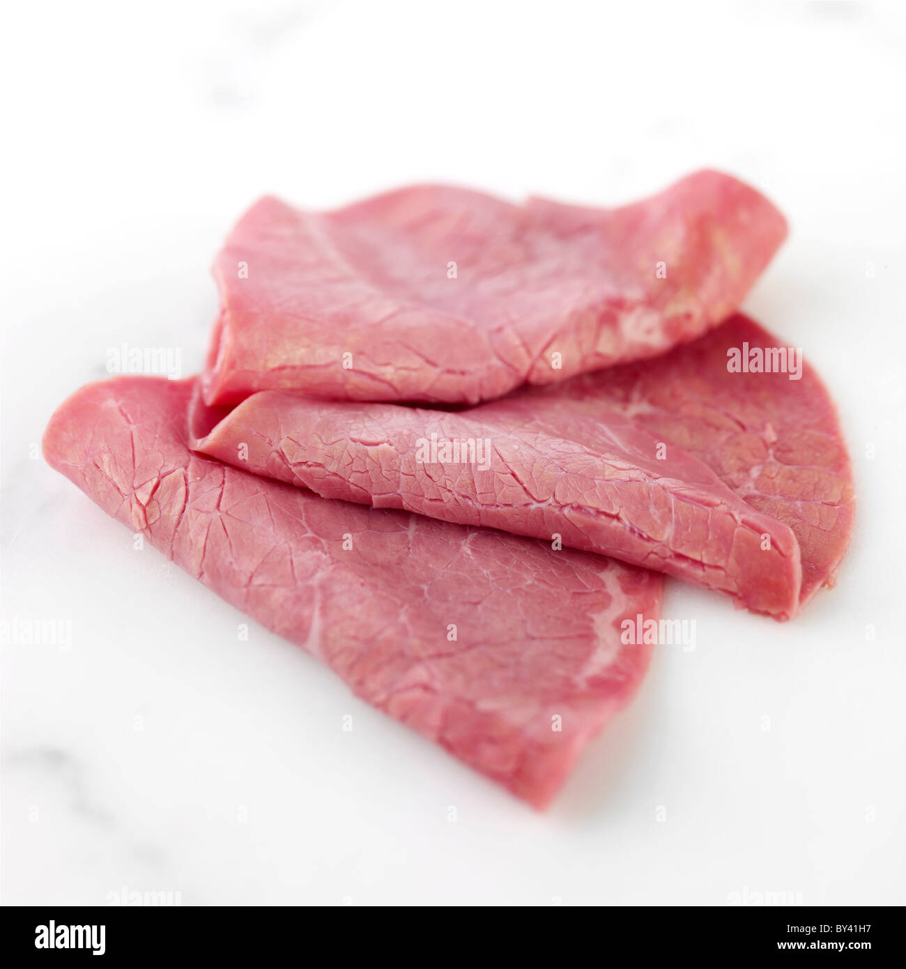 Sliced Cooked Beef Stock Photo - Alamy