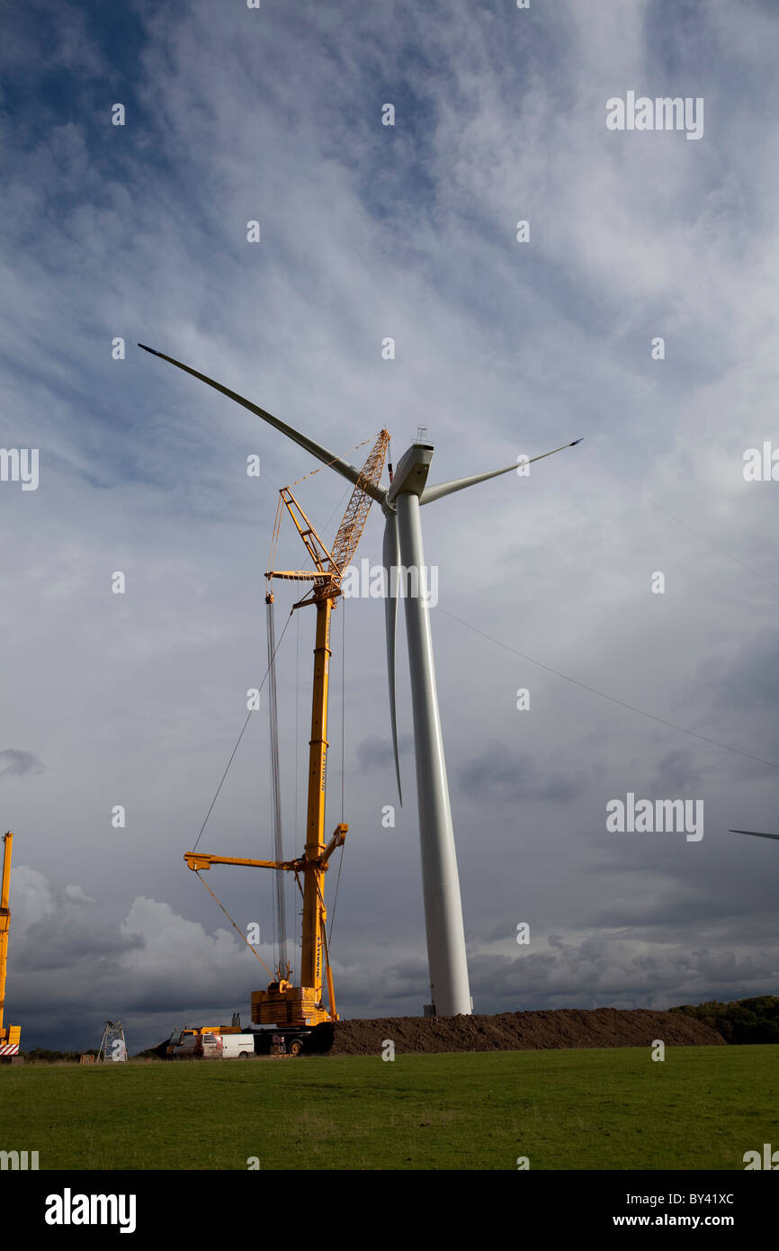 Oct 2010 Butterwick Moor Co Durham - construction of wind turbines at ...
