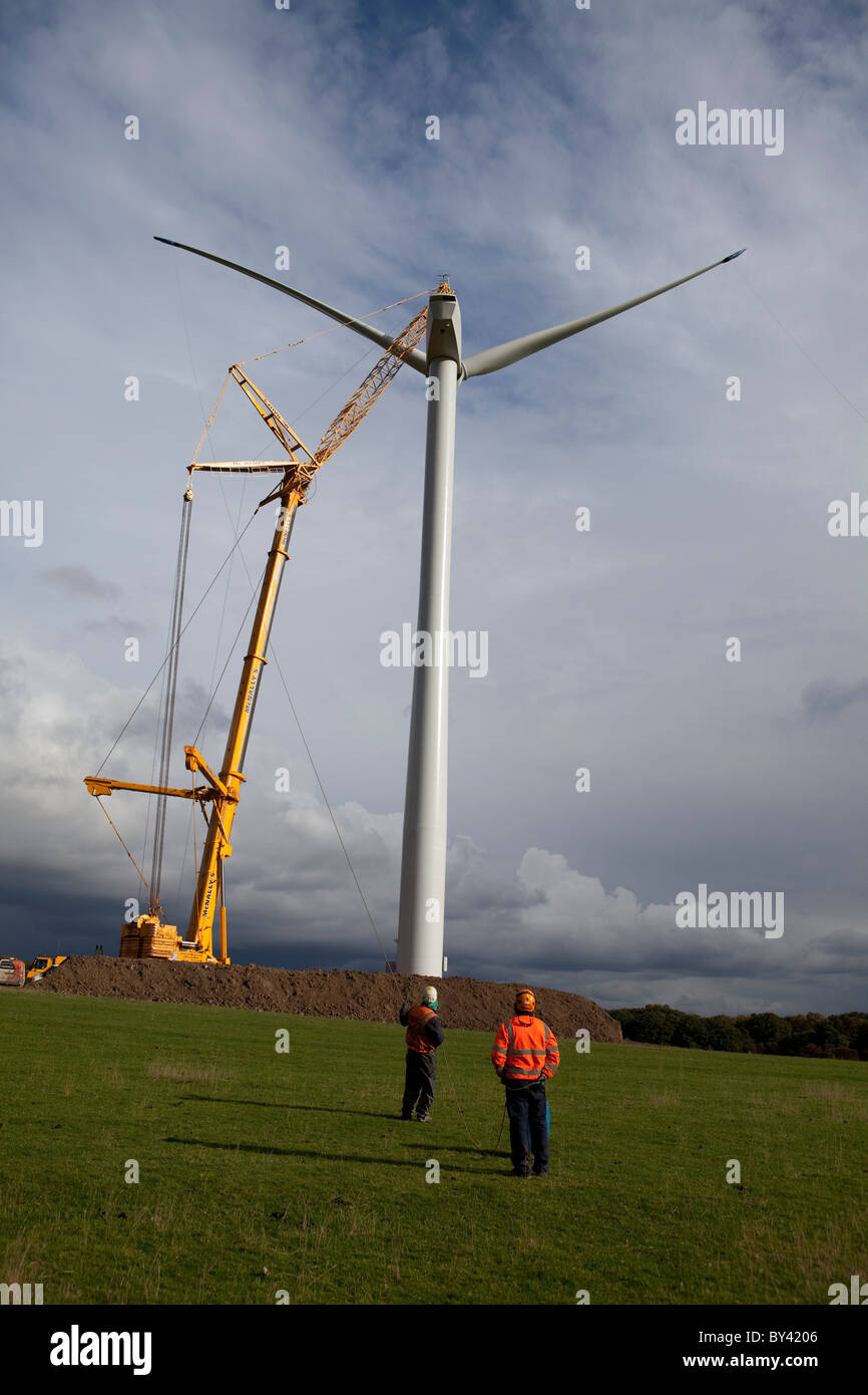 Oct 2010 Butterwick Moor Co Durham - construction of wind turbines at ...