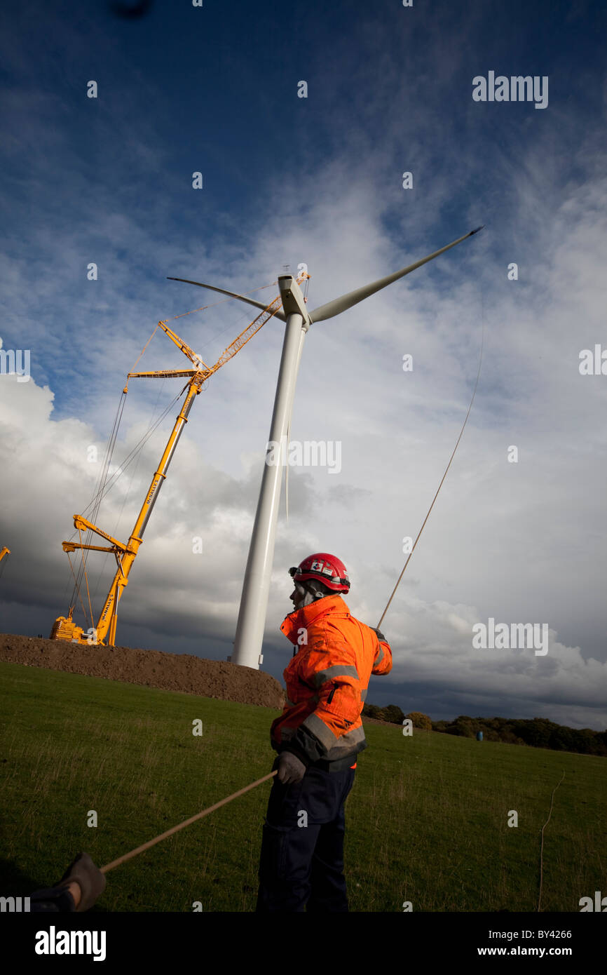 Oct 2010 Butterwick Moor Co Durham - construction of wind turbines at ...