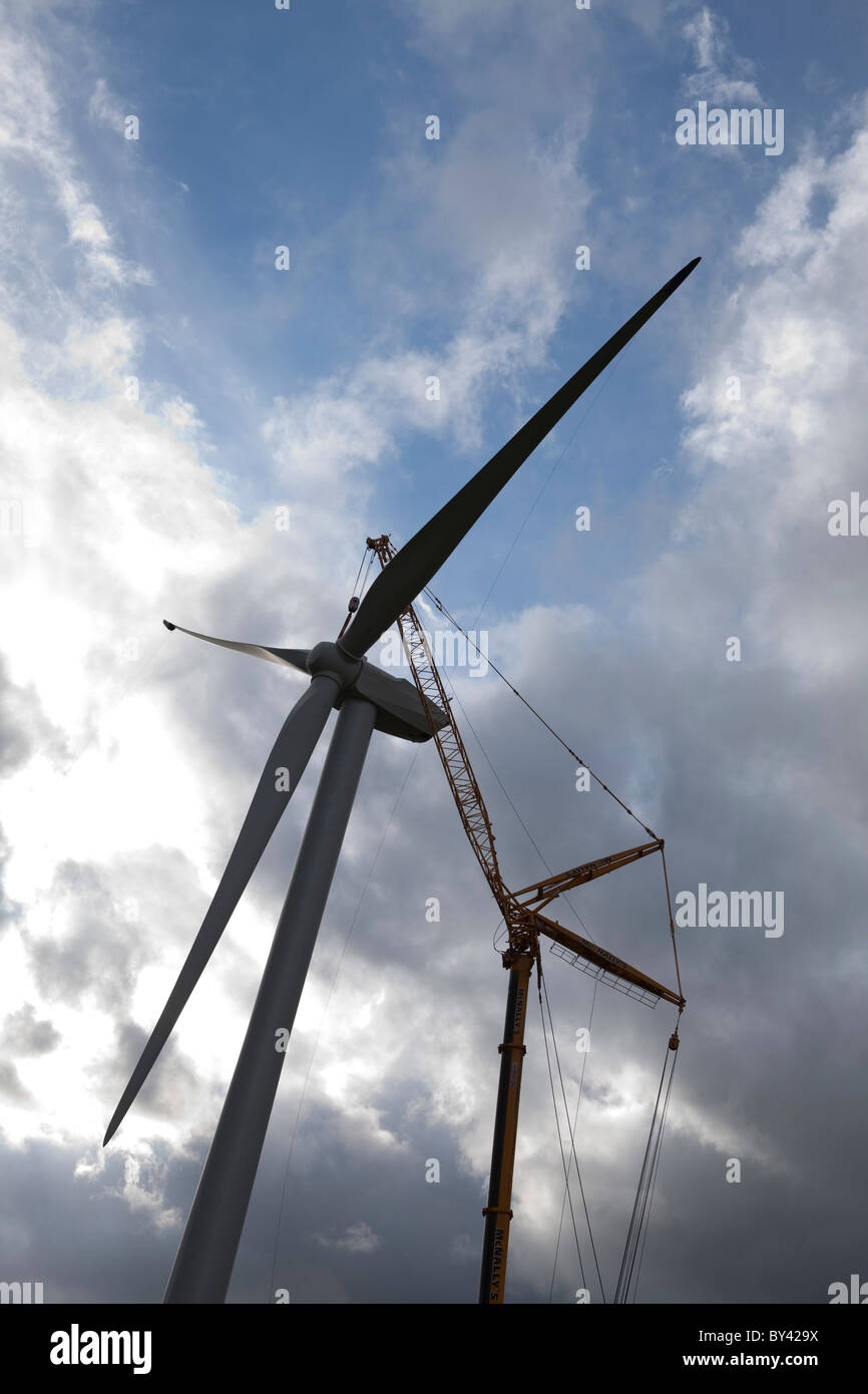 Construction wind turbine farm butterwick hi-res stock photography and ...