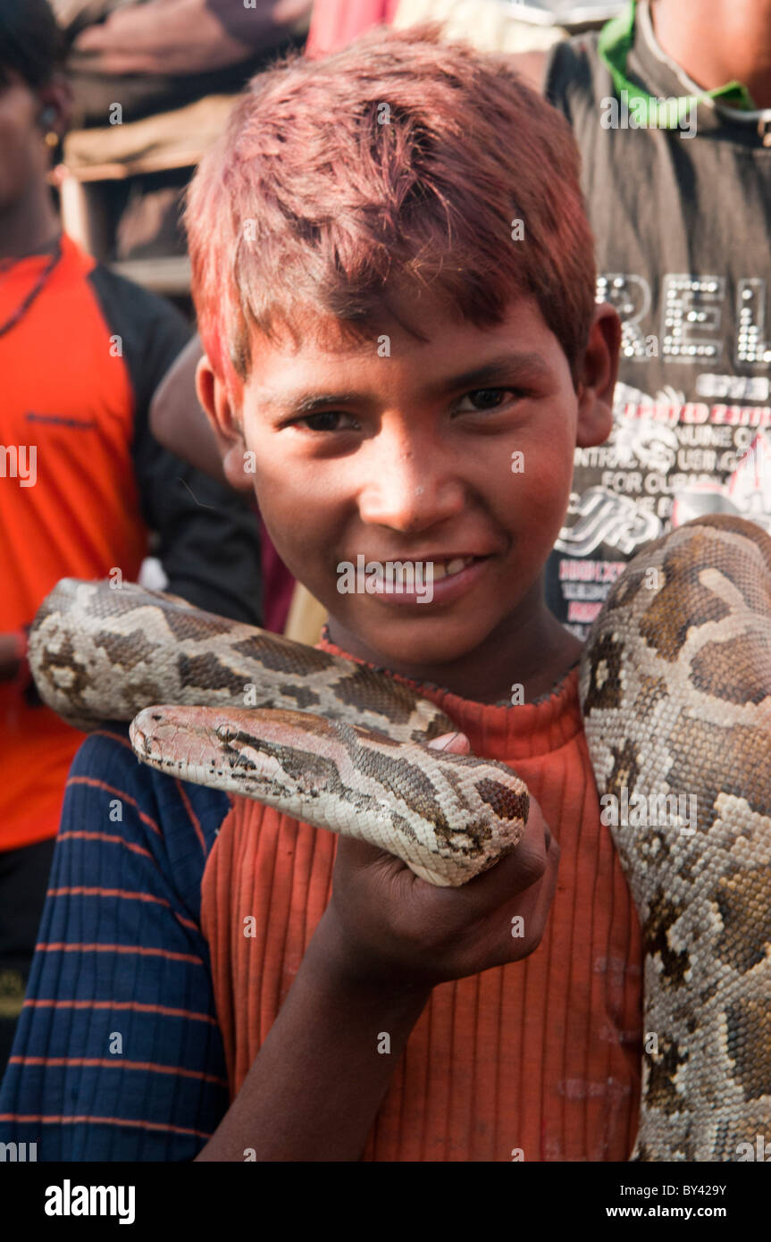 Boy With Python High Resolution Stock Photography and Images - Alamy
