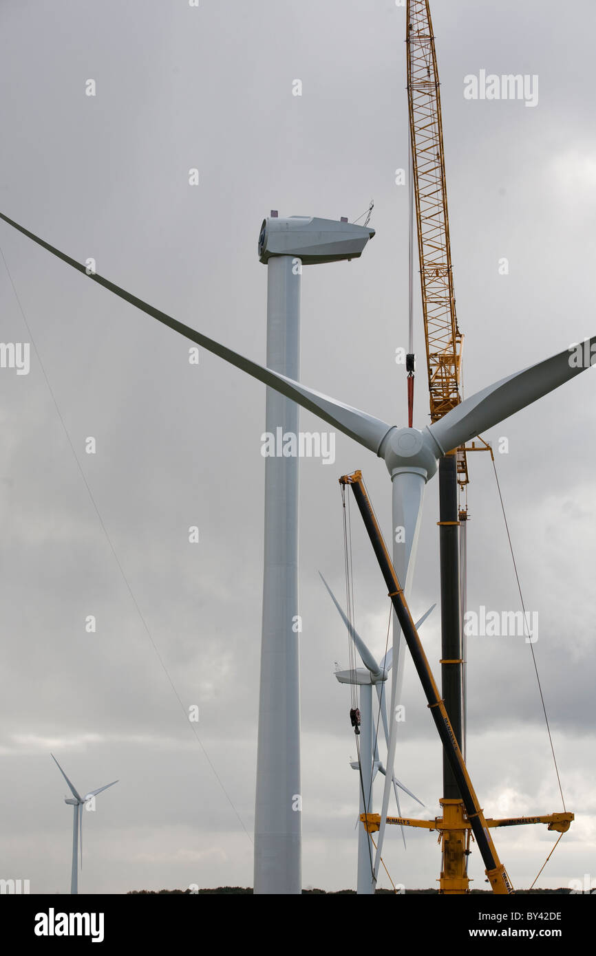 Oct 2010 Butterwick Moor Co Durham - construction of wind turbines at ...