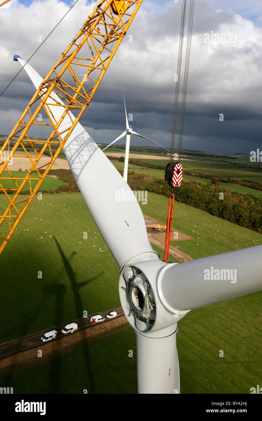 Oct 2010 Butterwick Moor Co Durham - construction of wind turbines at ...