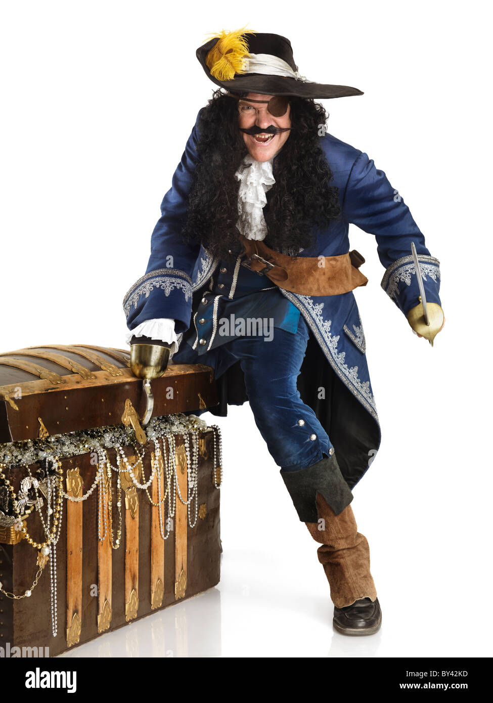 License and prints at MaximImages.com - Laughing pirate with a sword ...