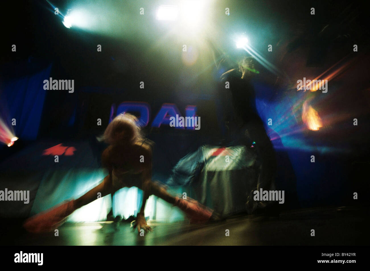 Night club goers dancing Stock Photo - Alamy