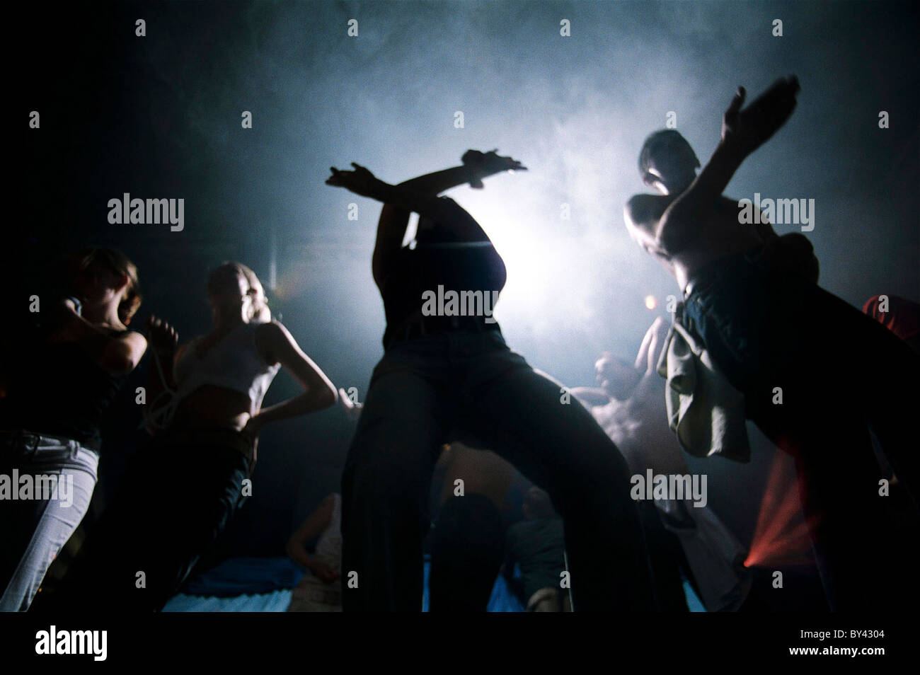 Night club goers dancing Stock Photo - Alamy