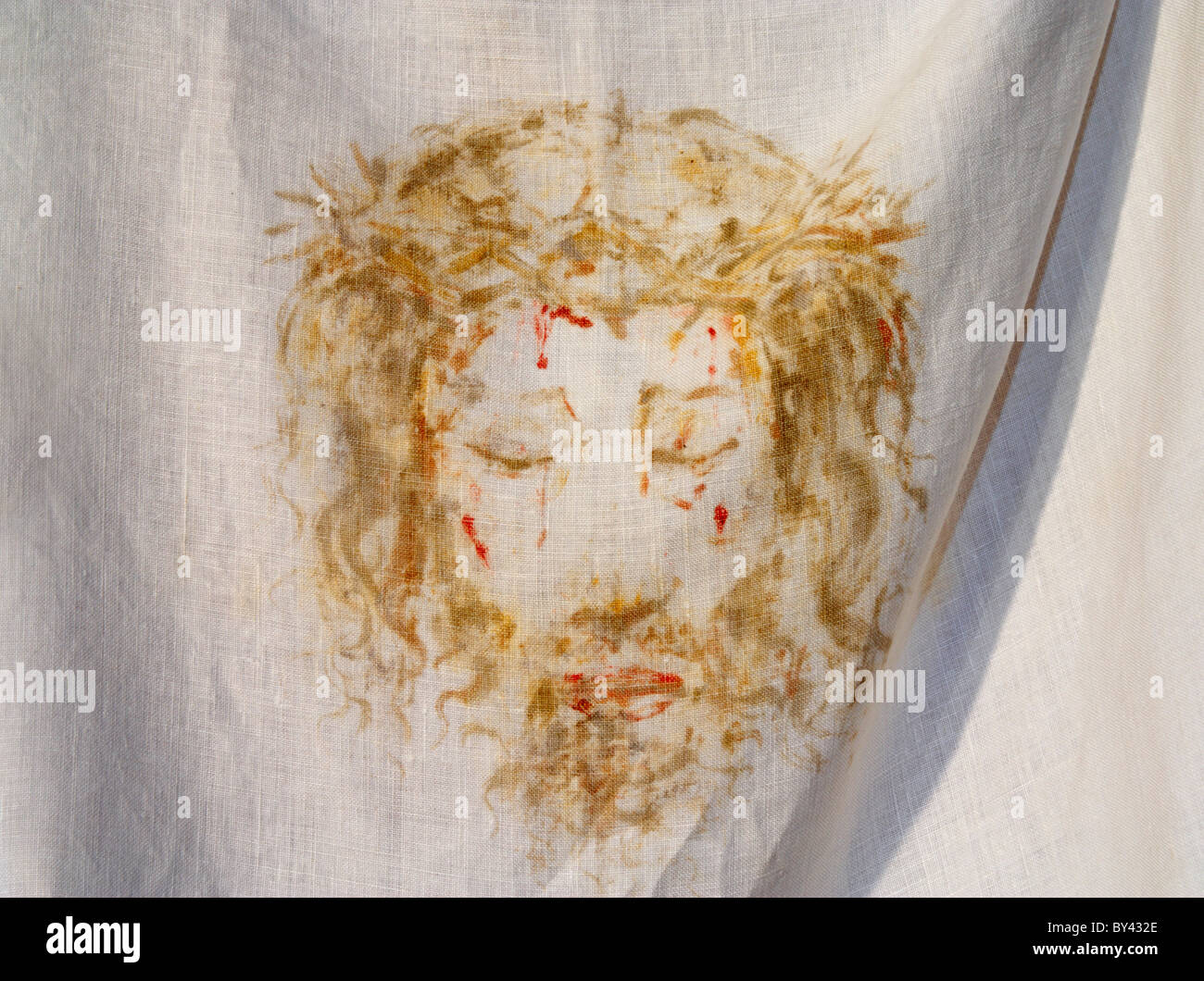 Shroud of Jesus christ in church in Spain Stock Photo - Alamy