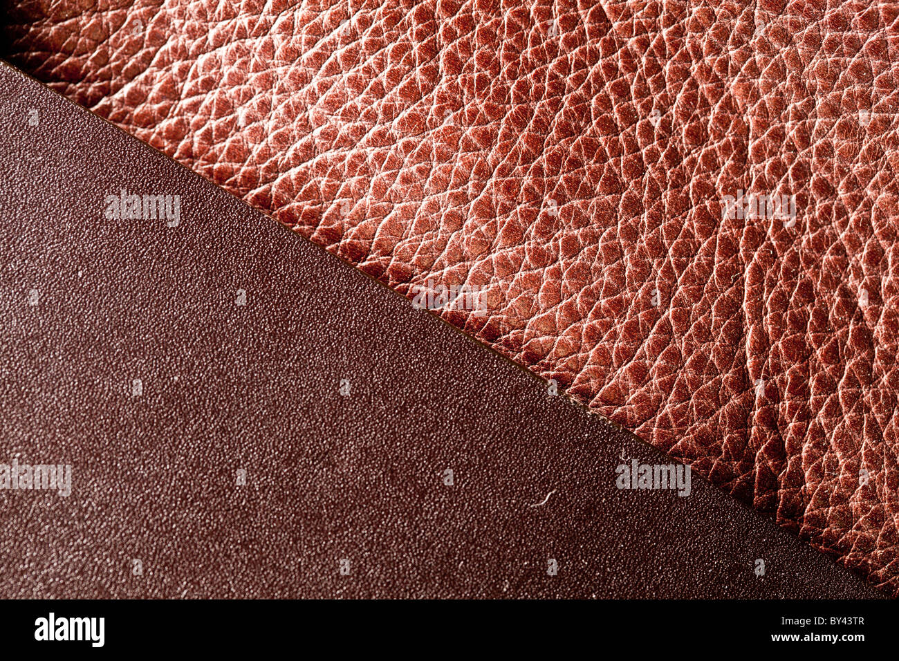 Brown leather texture closeup background Stock Photo - Alamy
