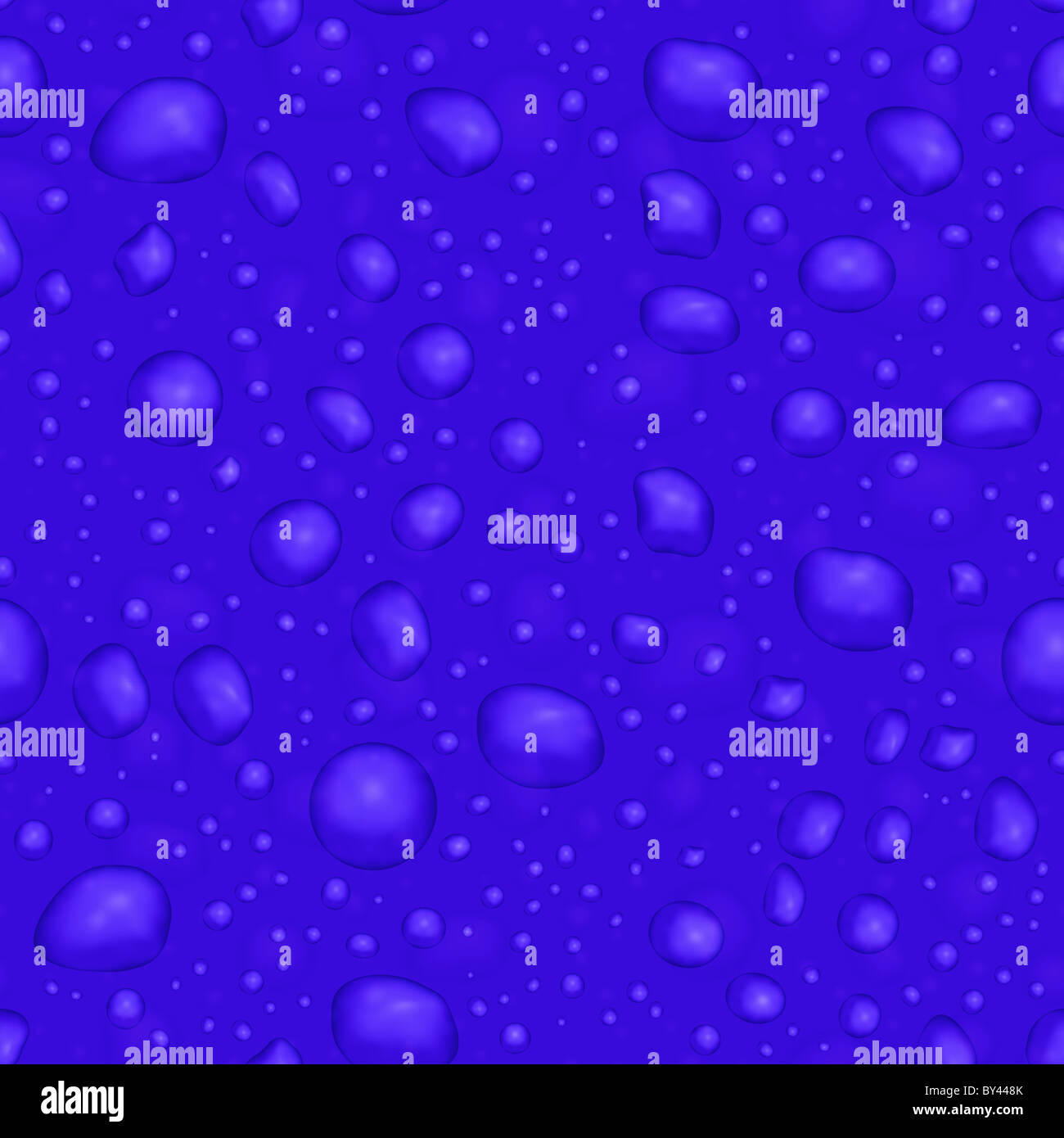 Seamless texture - transparent water droplets on a blue background ...