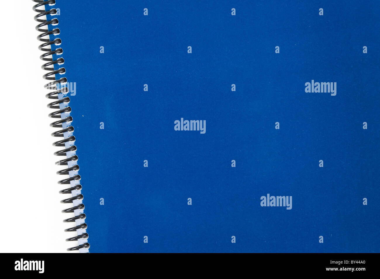 Blue school textbook, notebook or manual with white background Stock ...