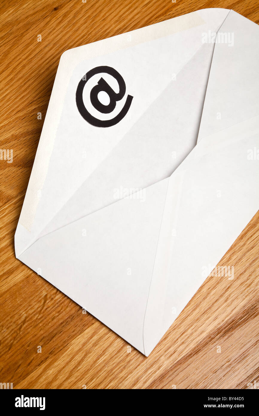 Envelope with @ Symbol, concept of E-Mail Stock Photo - Alamy