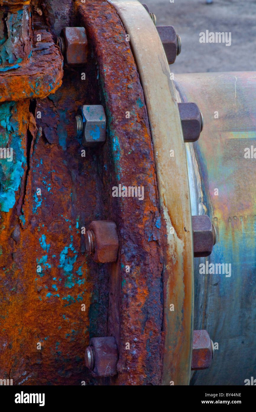 Rusting Industrial pipe Stock Photo - Alamy