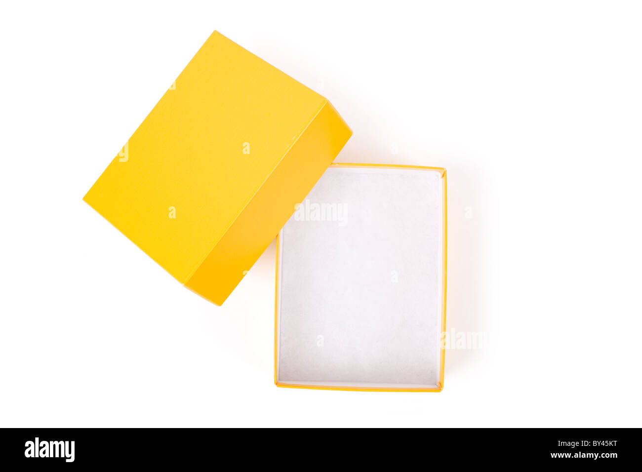 Cardboard box yellow packing Cut Out Stock Images & Pictures - Alamy