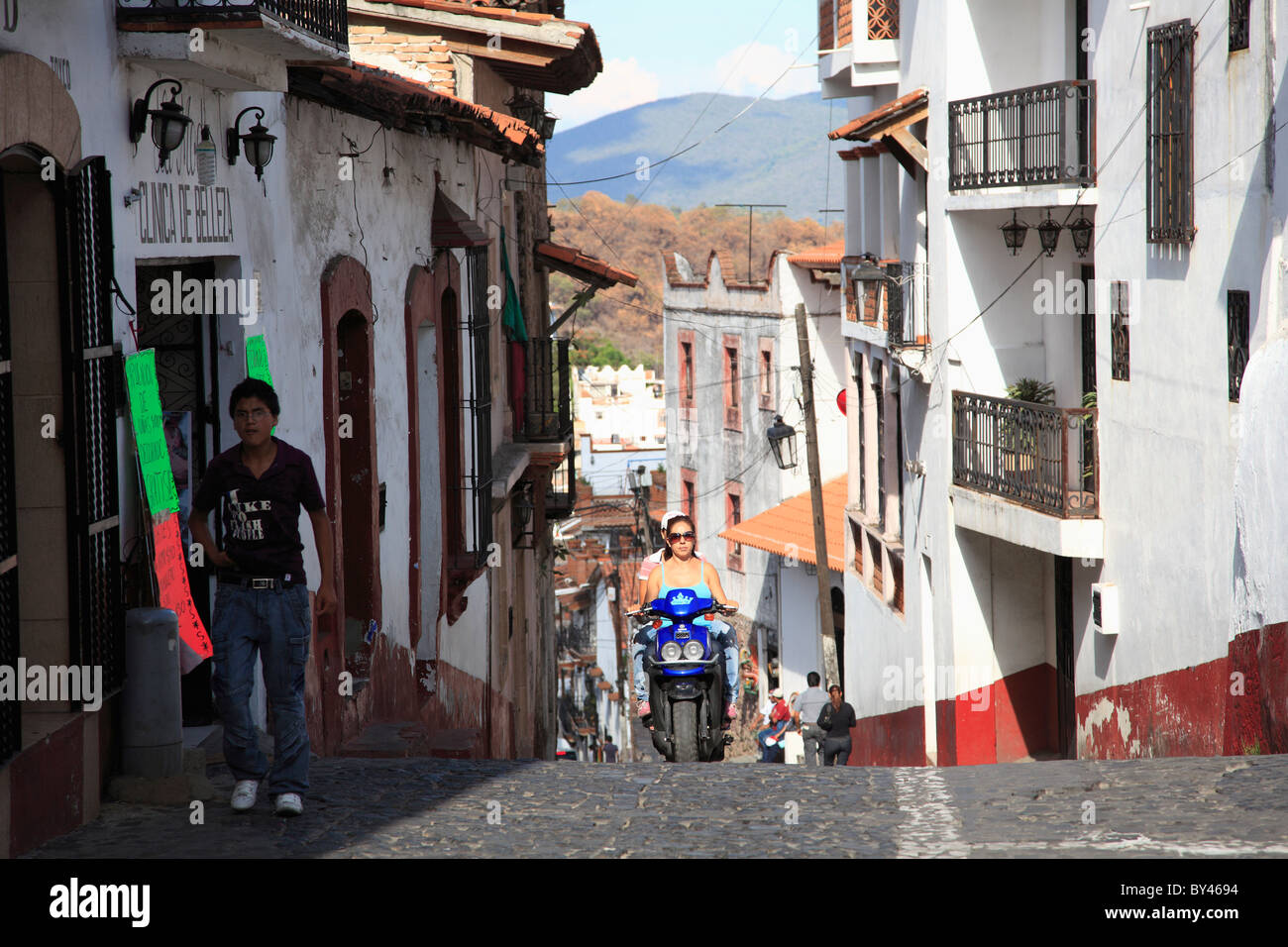 Taxco, colonial town well known for its silver markets, Guerrero State ...