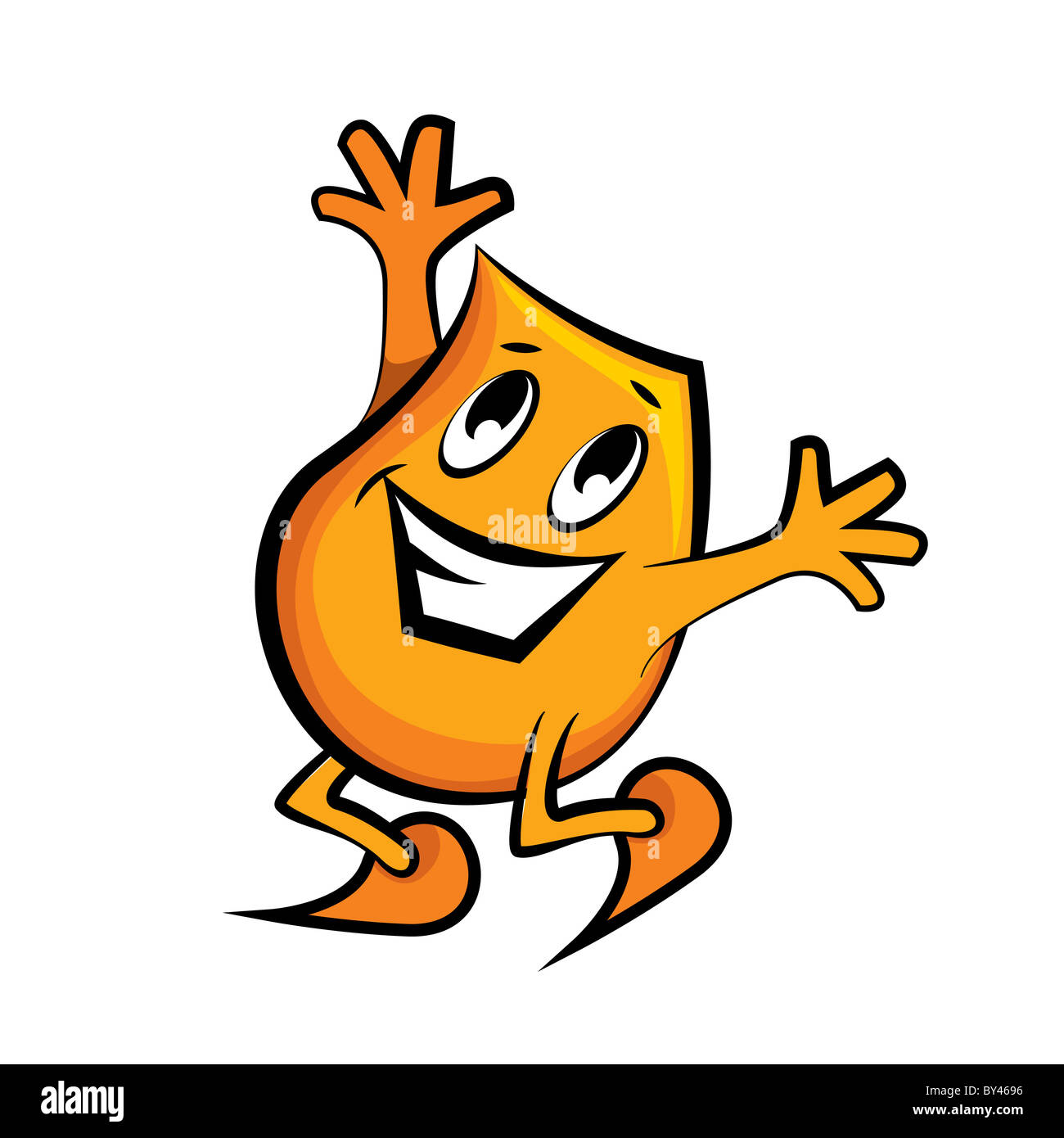 Cartoon character Blinky happy and jumping Stock Photo - Alamy