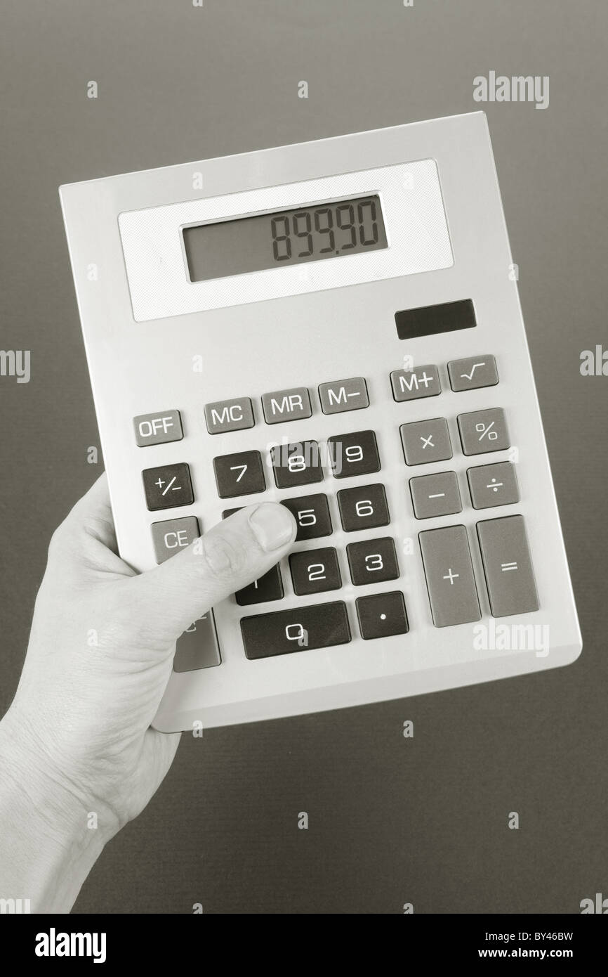 a calculator close up shot Stock Photo - Alamy