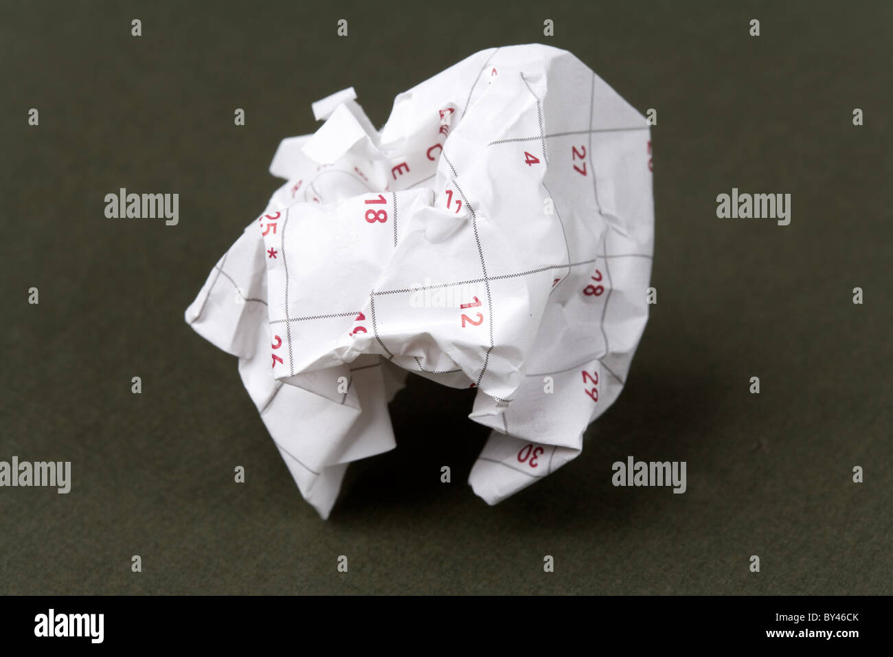 Calendar paper ball, concept of time planning, Wasting Time ...