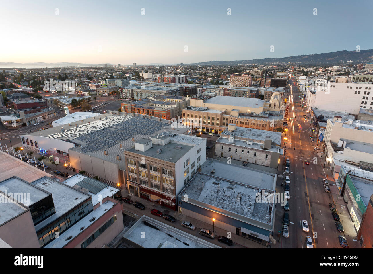 Downtown Oakland at Night (seen from above Stock Photo - Alamy