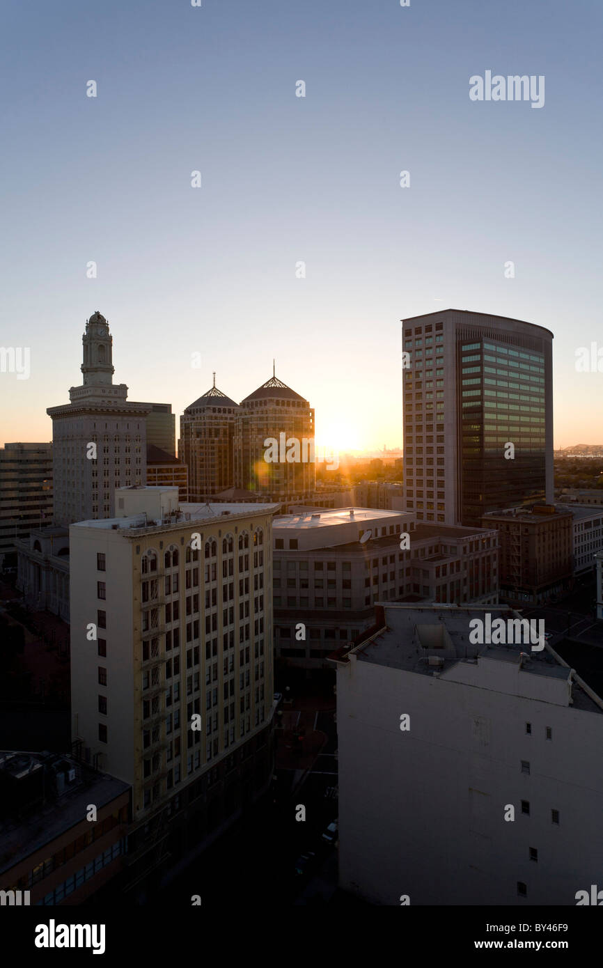 Downtown Oakland at Night (seen from above Stock Photo - Alamy