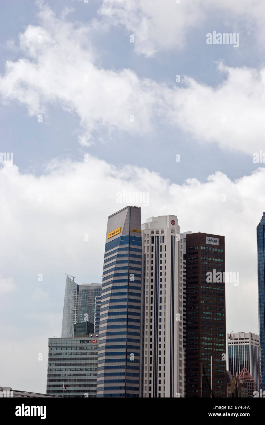Singapore skyline showing high rise banking towers Stock Photo - Alamy