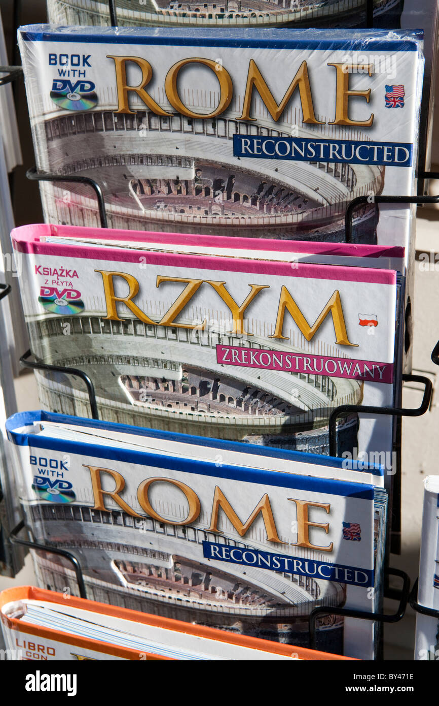 Rome touristic guides magazines Polish written text Stock Photo - Alamy