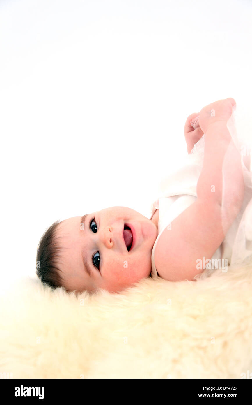 Happy baby studio shot Stock Photo - Alamy