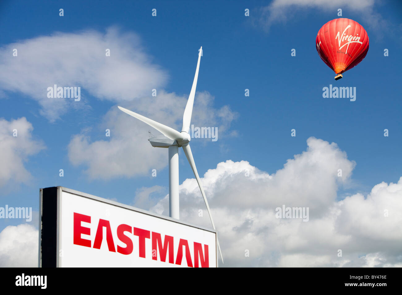 A 2 MW Wind turbine producing renewable electricity in the grounds of ...