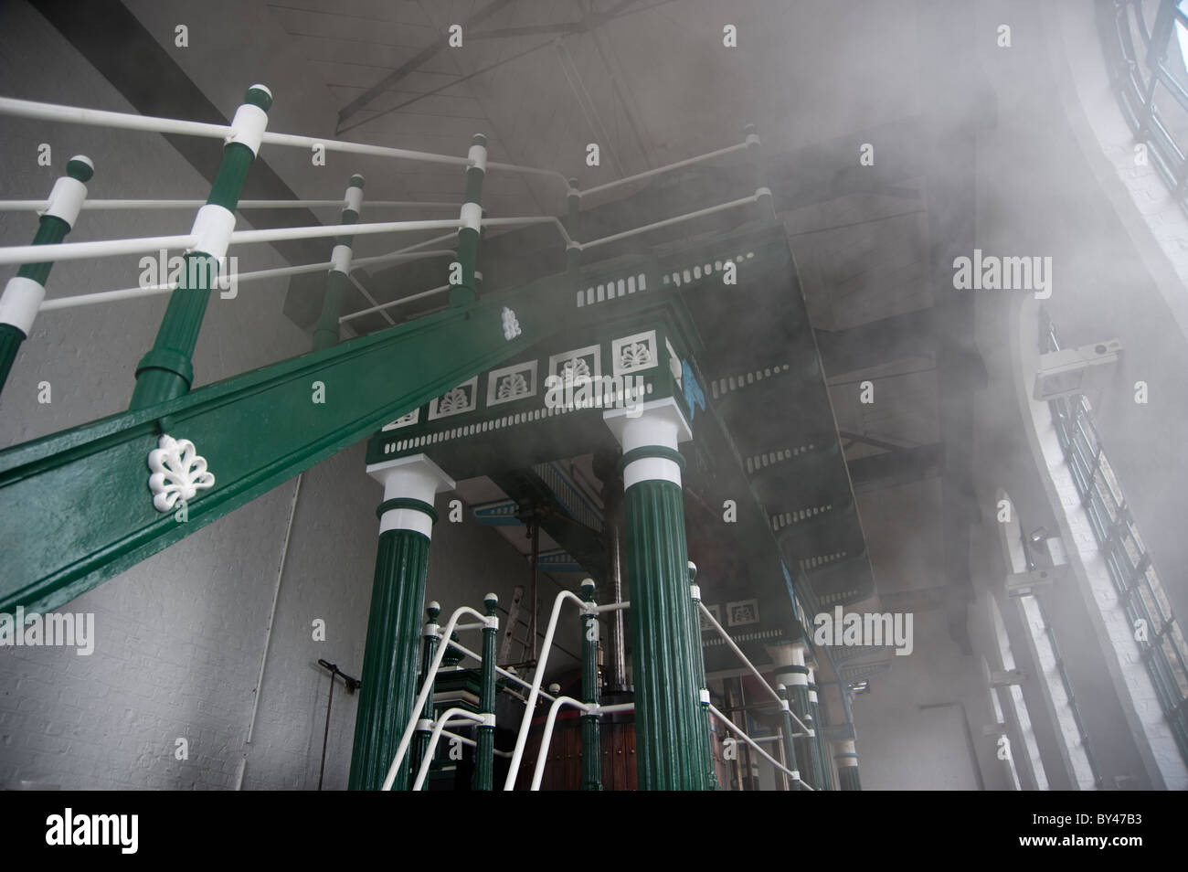Steam coming from the Markfield Beam Engine and Museum, Markfield Park ...