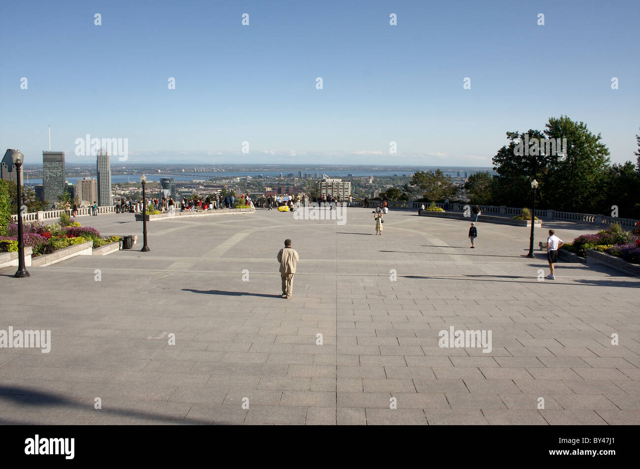 View of Montreal, from Mount Royal viewpoint Stock Photo - Alamy
