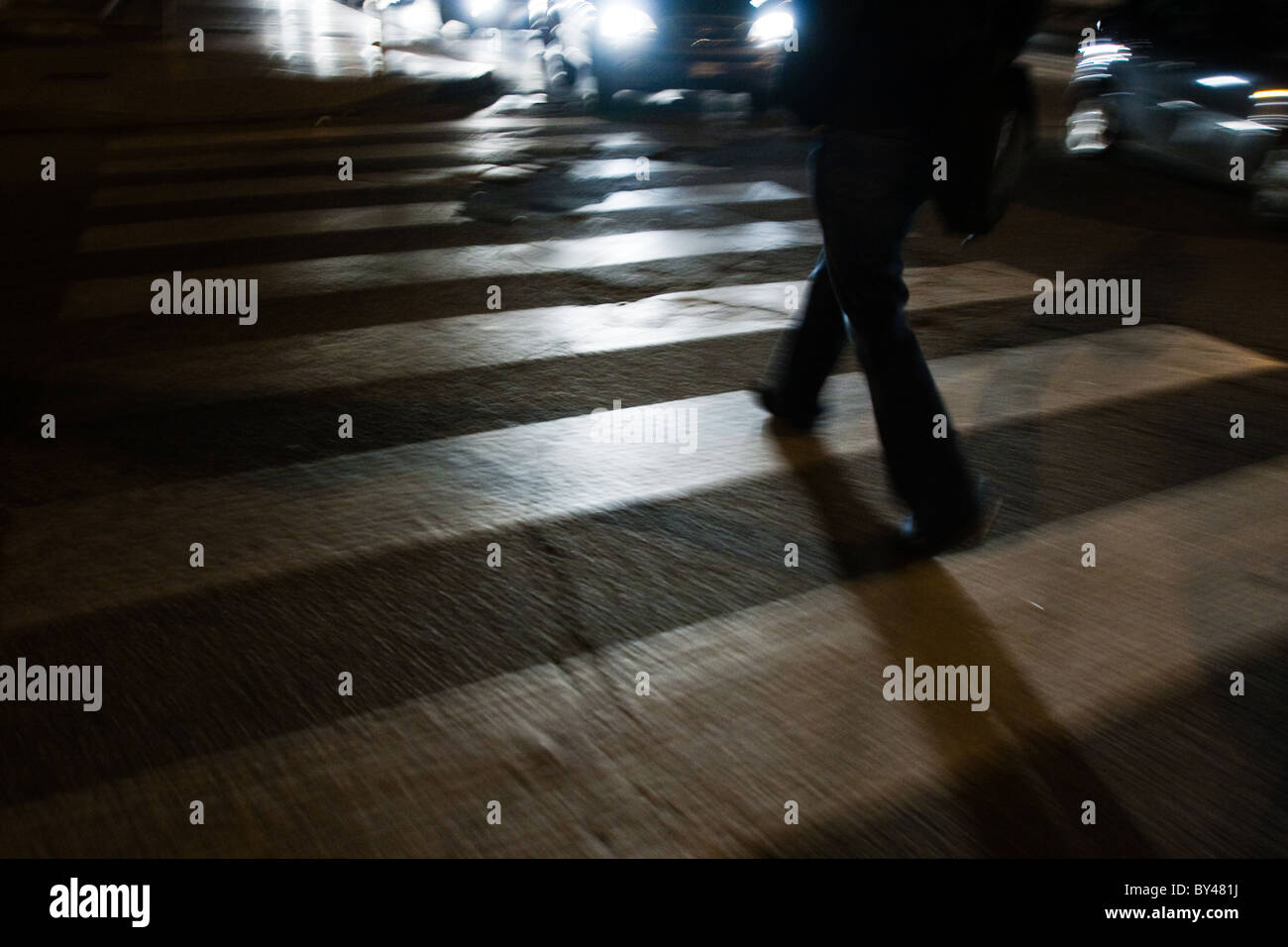 Walking on zebra cross hi-res stock photography and images - Alamy