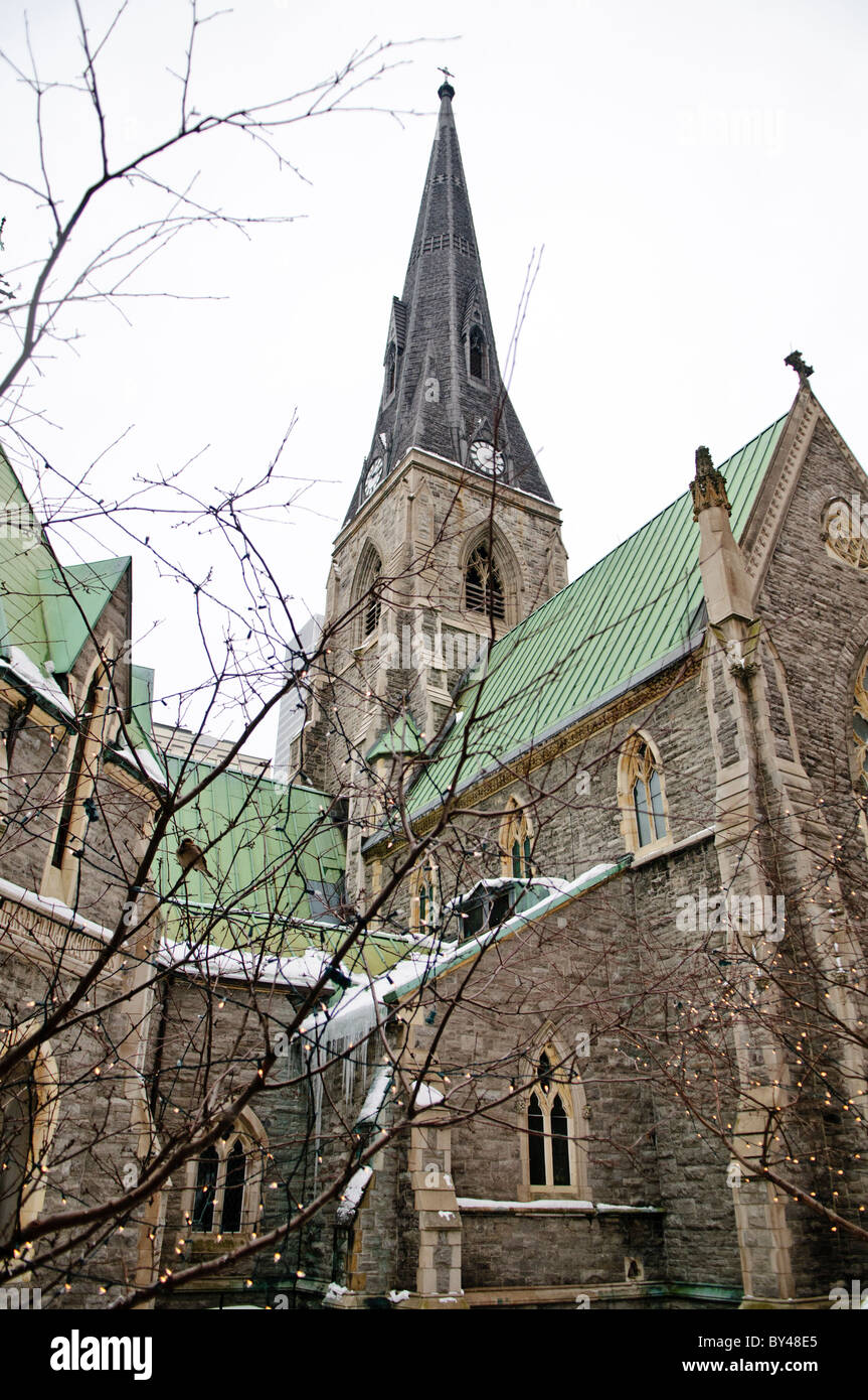 MONTREAL, Quebec, Canada — Saint Patrick's Basilica stands as a ...