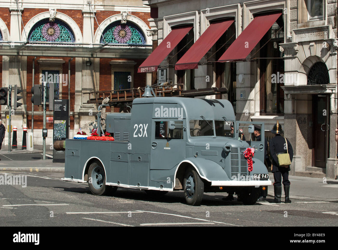 Austin Heavy Unit Fire engine from 1940s at Smithfield London part of ...