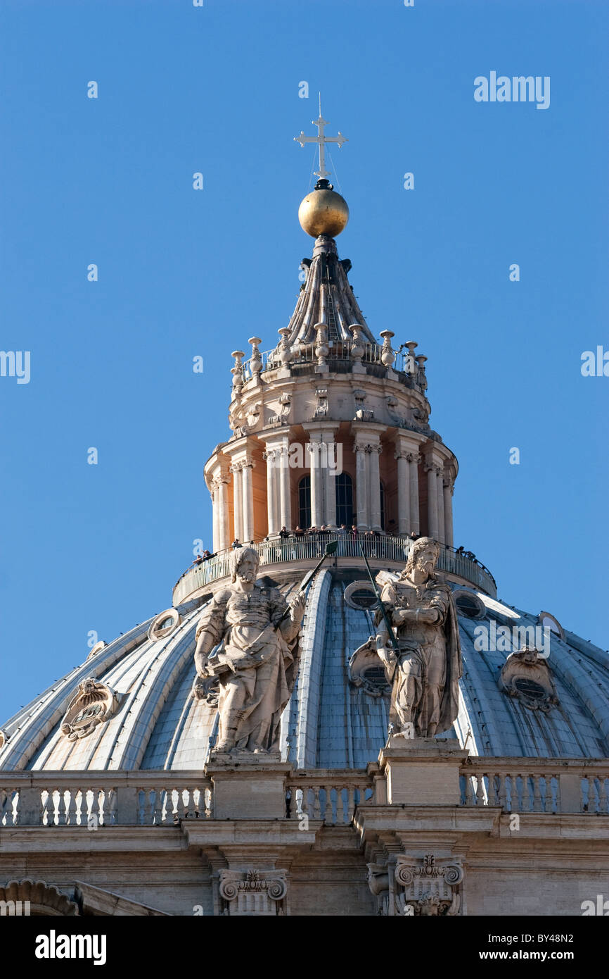 St Peter's dome basilica Rome Vatican city Italy Stock Photo - Alamy