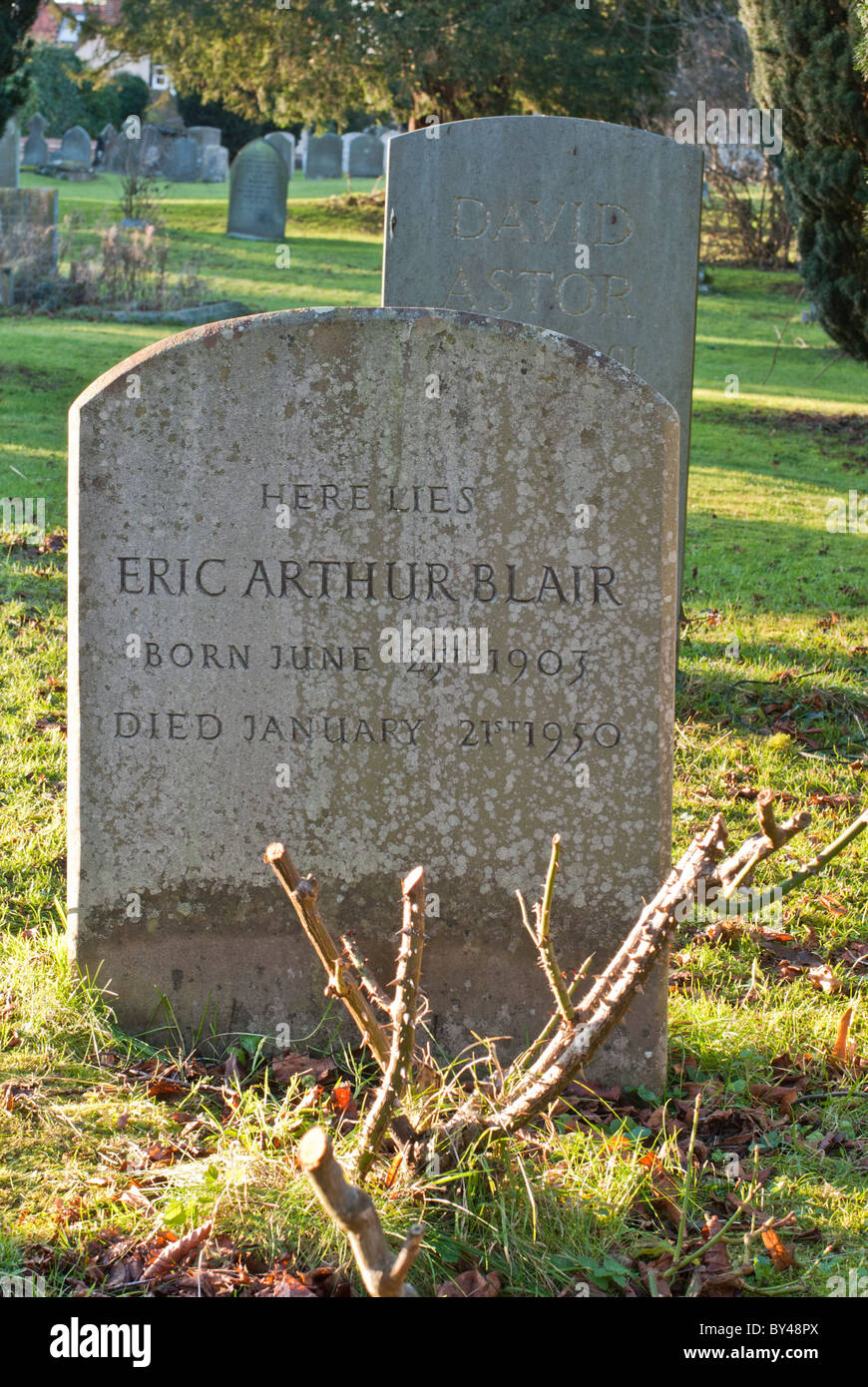 Grave of Eric Arthur Blair or George Orwell, All Saints' churchyard ...