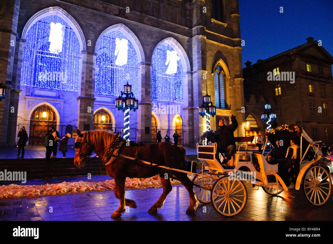 Cathedral basilica notre dame du quebec High Resolution Stock ...