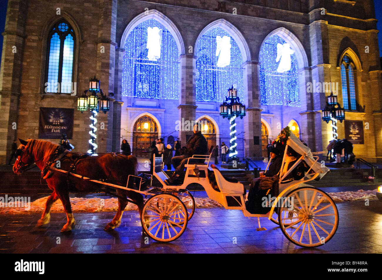 Cathedral basilica notre dame du quebec High Resolution Stock ...