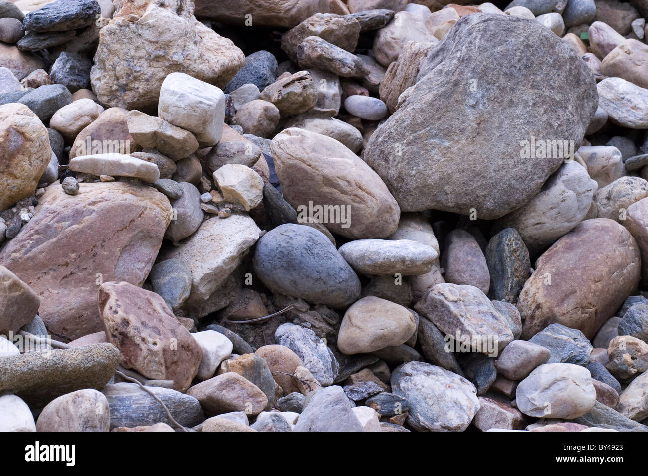 A variety of rocks, large and small, light and dark Stock Photo - Alamy